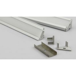 3 Metre Corner 30deg Profile Silver - Hardware & Handles NZ